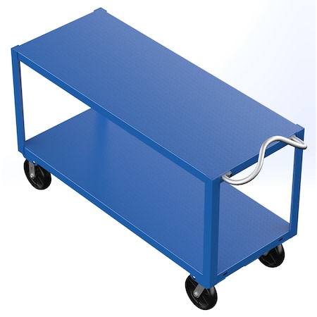 Vestil Steel, Ergo Handle Cart - Extra Heavy Duty, 2 Shelves, 4000 lb ...