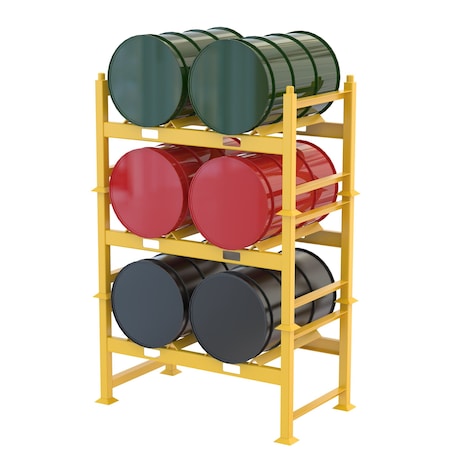 Vestil Stackable Drum Rack, 2 Drums DRK-SRS-2 | Zoro