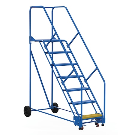 Vestil 100 H Steel Warehouse Ladder, 50 deg Perf, 7 Step, 21", 7 in ...