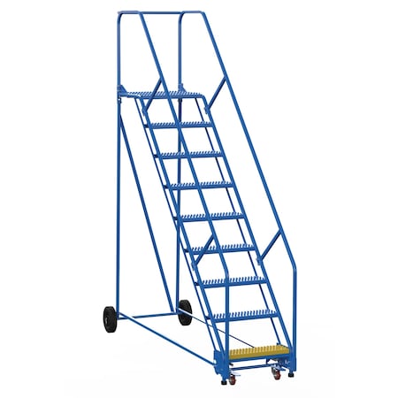 Vestil 120 H Steel Warehouse Ladder, 50 deg. Grip, 9 Step, 21", 9 Steps ...