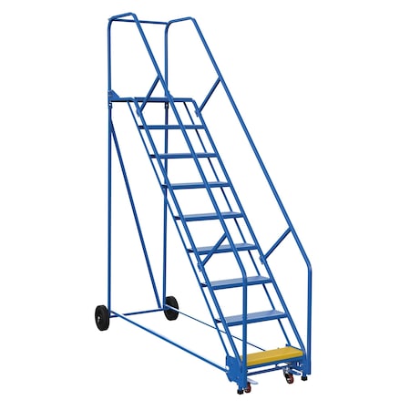 Vestil 120 H Steel Warehouse Ladder, 50 deg. Perf, 9 Step, 21", 9 Steps ...
