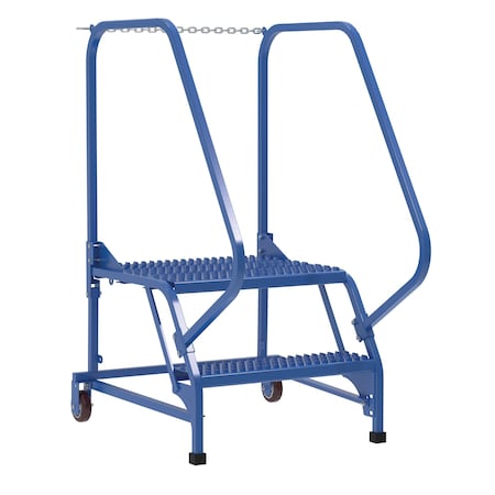 Vestil 50 H Steel Maintenance Ladder, 2 Step, Grip Strut, 2 Steps LAD ...