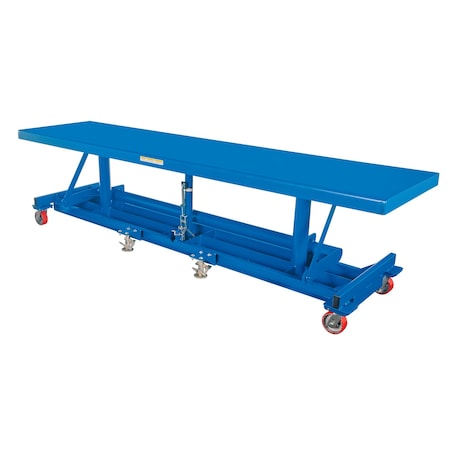 Vestil Long Deck Cart 2000lb 120 x 30 Poly-On-Steel Casters LDLT-30120 ...