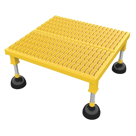 Vestil Portable Adj. Stand, 24x24, Low Serrated, 8.75 Overall Height ...