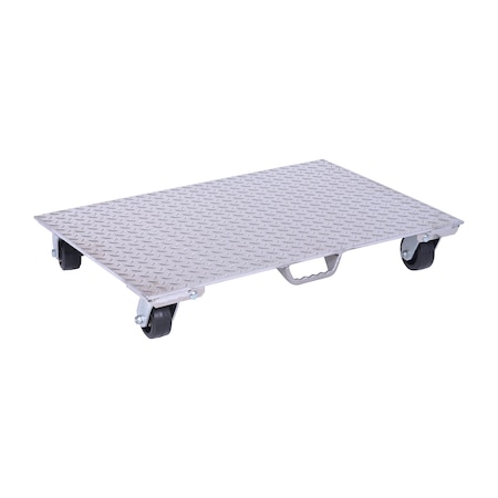 Vestil Aluminum Plate Dolly With Rubber Wheels, PK2 PDA-2436-R-S-H | Zoro