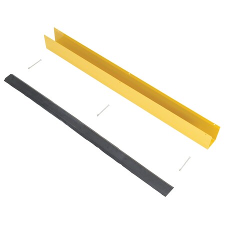 Vestil Yellow Rack Guard with Rubber Bumper Insert 48" Height RUD-48 | Zoro