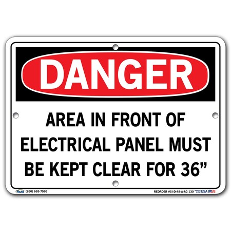 Vestil Sign, Danger, 10.5x7.5", Alum Comp, .130, SI-D-48-A-AC-130 SI-D ...