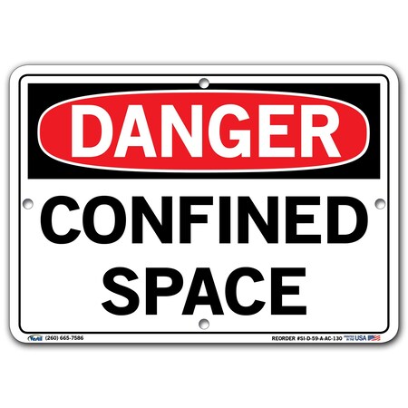 Vestil Sign, Danger, 10.5x7.5", Alum Comp, .130, SI-D-59-A-AC-130 SI-D ...