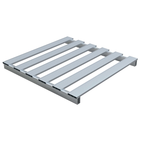 Vestil Aluminum Half Skid, 24 in L, 48 in W, 3.75 H SKID-4824-A | Zoro