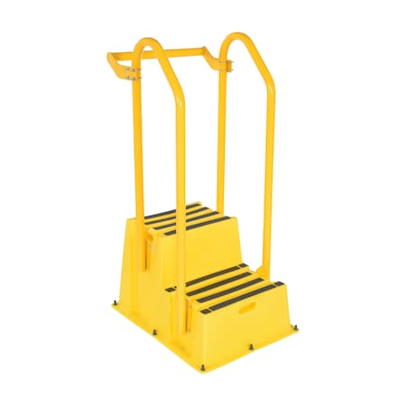 Vestil 2 Steps, 57.25 Overall Height, Polyethylene, Yellow SPN-2-YL-HR ...