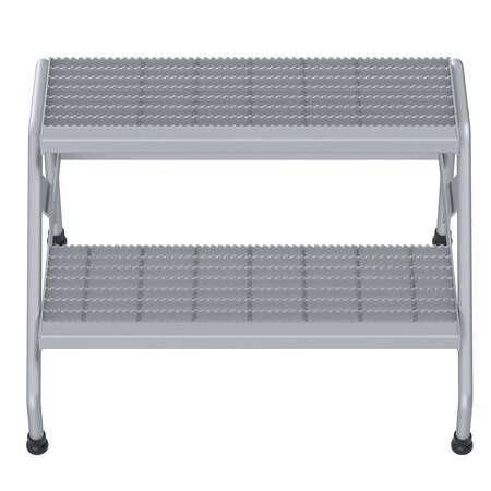 Vestil Aluminum Step Stand, 2 Step, Welded, 2 Steps, 20 Overall Height ...