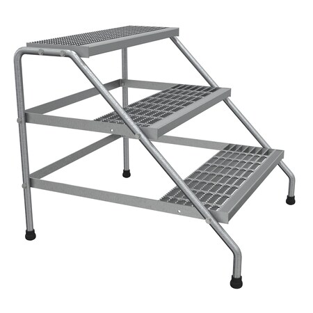 Vestil Aluminum Wide 3, Step Stand, Knock Down SSA-3W-KD | Zoro