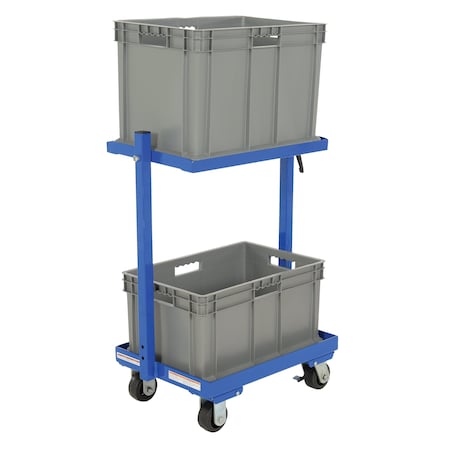 Vestil Multi-Tier Cart, 2 Shelf, 2 Basket, 200 lb., Steel, 200 lb Load ...