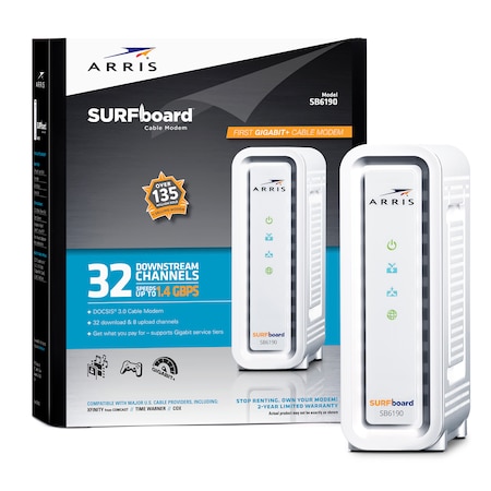 Arris SURFboard SB6190 DOCSIS 3.0 Gigabit Cable Modem 1000031 | Zoro