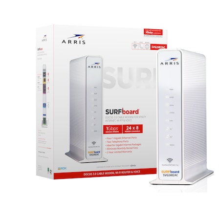 Arris Refurbished SURFboard SVG2482AC DOCSIS 3.0 WiFi/VoiceModem ...