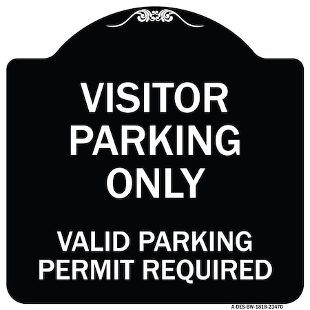 Signmission Parking Area Visitors Parking Valid Parking Permit Required ...