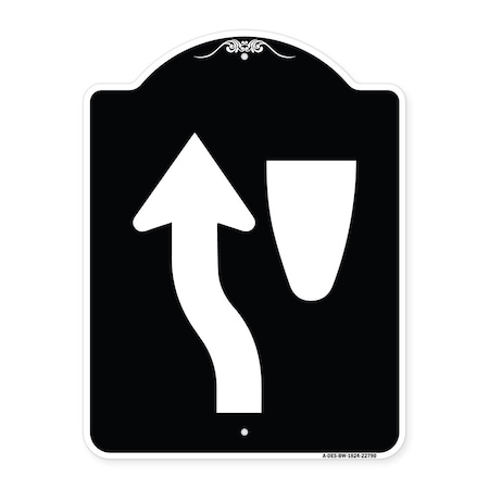 Signmission Traffic Keep Left Symbol Heavy-Gauge Aluminum Architectural ...