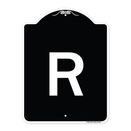 Signmission Sign with Letter R Heavy-Gauge Aluminum Architectural Sign ...