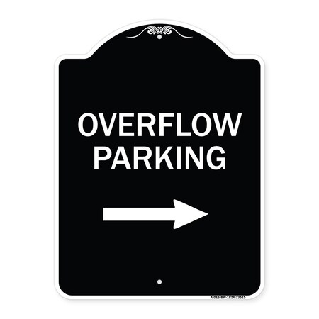 Signmission Overflow Parking with Right Arrow Heavy-Gauge Aluminum ...