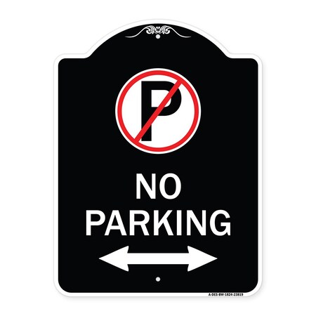 Signmission No Parking Heavy-Gauge Aluminum Architectural Sign, 24" x ...