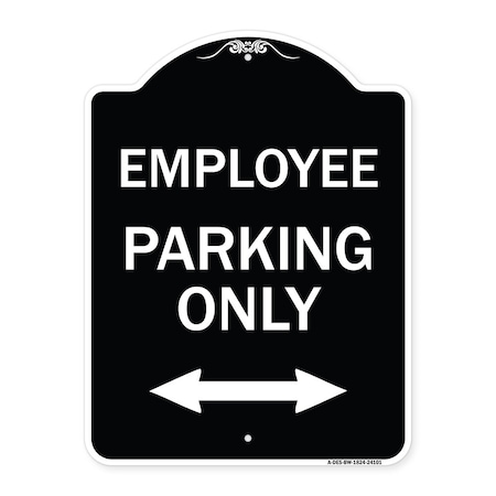 Signmission Employee Parking W/ Bi-Directional Arrow Heavy-Gauge ...