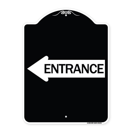 Signmission Left Arrow Entrance Heavy-Gauge Aluminum Architectural Sign ...