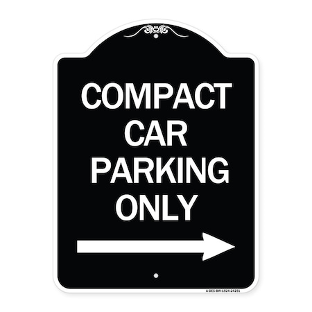 Signmission Compact Car Parking W/ Right Arrow Heavy-Gauge Aluminum ...