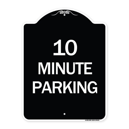 Signmission 10 Minute Parking Heavy-Gauge Aluminum Architectural Sign ...