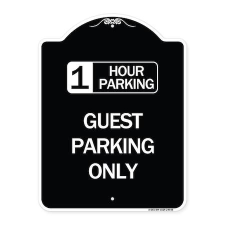 Signmission 1 Hour Parking Guest Parking Only Heavy-Gauge Aluminum ...