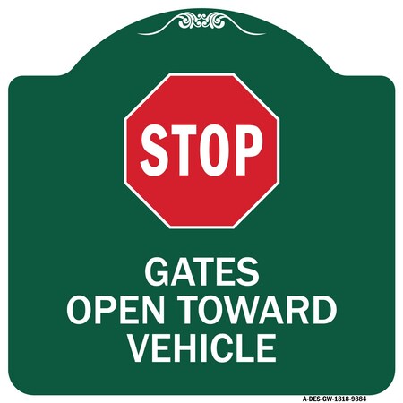 Signmission Stop Gates Open Toward Vehicle Heavy-Gauge Aluminum ...