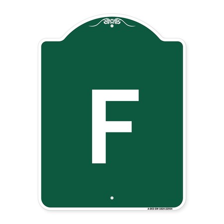 Signmission Designer Series Sign-Sign W/ Letter F, Green & White ...