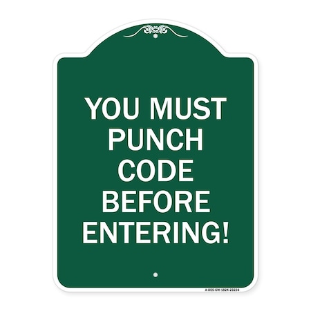 Signmission Property Security You Must Punch Code Before Entering ...