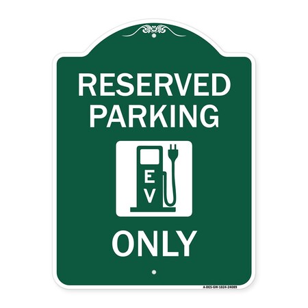 Signmission Ev W/ Electric Vehicle Charging Station Graphic, Green ...