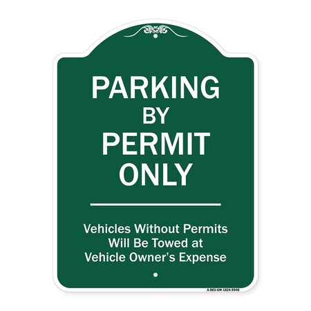 Signmission Parking By Permit Vehicles w/o Permits Towed Vehicle Owners ...