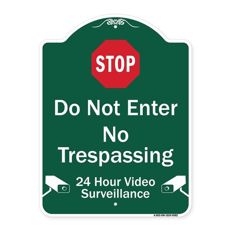 Signmission Do Not Enter 24 Hour Video Surveillance Heavy-Gauge ...