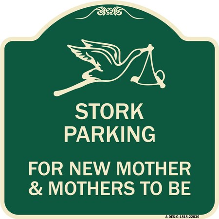 Signmission Stork Parking for New Mothers and Mothers to Heavy-Gauge ...