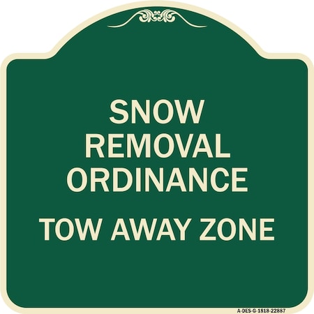Signmission Snow Emergency Route Tow Away Zone W/ Graphic Heavy-Gauge ...