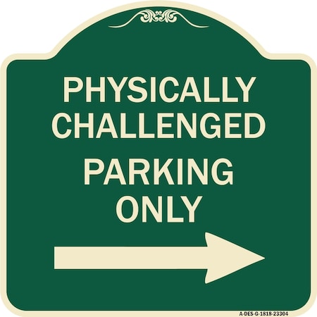 Signmission Physically Challenged Parking W/ Left Arrow Heavy-Gauge ...