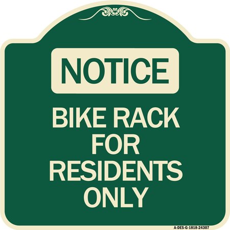 Signmission Bike Rack for Residents Only Heavy-Gauge Aluminum ...