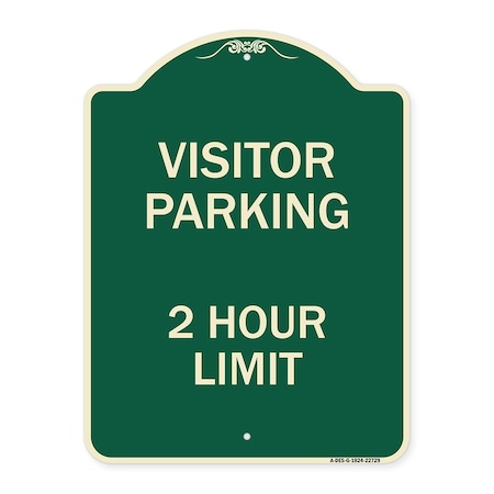 Signmission Visitor Parking Visitor Parking 2 Hour Limit Heavy-Gauge ...
