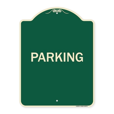 Signmission Designer Series Sign-Parking, Green & Tan Heavy-Gauge ...