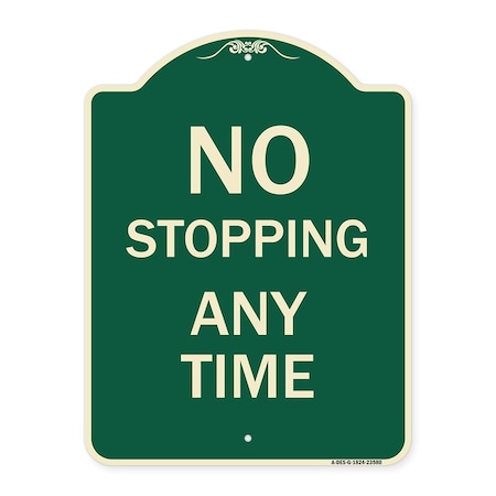 Signmission No Stopping Anytime Heavy-Gauge Aluminum Architectural Sign ...