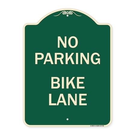 Signmission No Parking Bike Lane Heavy-Gauge Aluminum Architectural ...