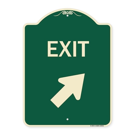 Signmission Exit Exit with Right Arrow Heavy-Gauge Aluminum ...