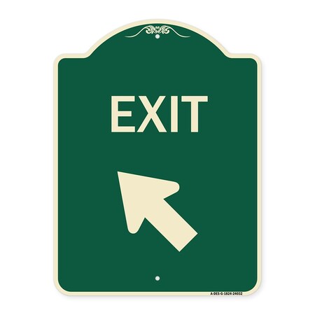 Signmission Exit Exit with Left Arrow Heavy-Gauge Aluminum ...