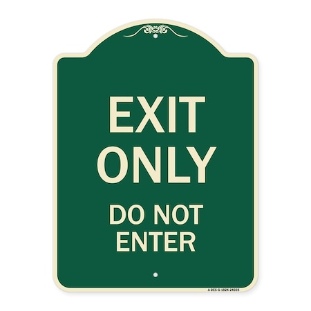 Signmission Exit Only Do Not Enter Heavy-Gauge Aluminum Architectural ...