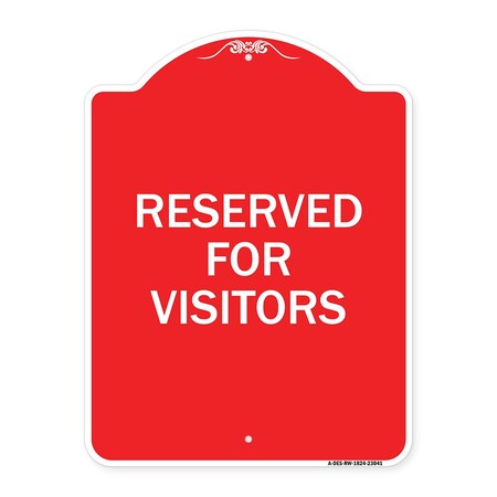 Signmission Reserved Parking Sign Reserved Parking for Visitors, Red ...