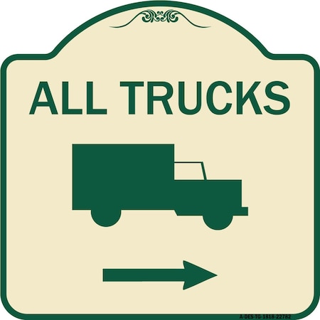 Signmission Trucks All Trucks With Truck Symbol & Right Arrow Heavy ...