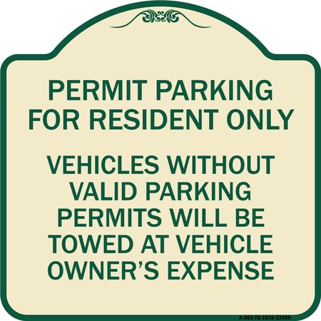 Signmission Parking Permit Permit Parking for Residents Only Vehicles ...
