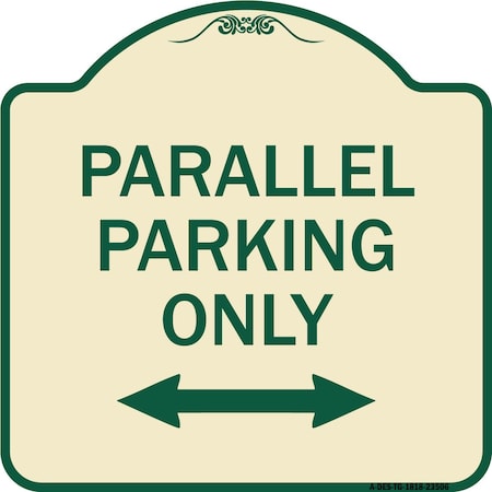 Signmission Parallel Parking Only with Bidirectional Arrow Heavy-Gauge ...